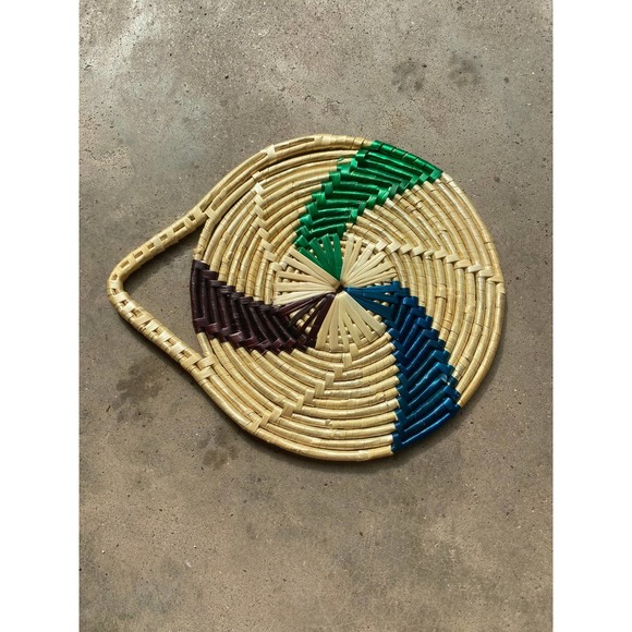 Kitchen | Vintage Wicker Trivetrattan Raffia Trivetboho Vintage Pot ...